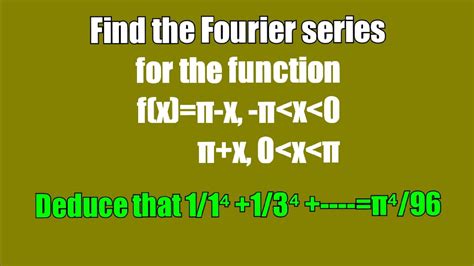 fourier series half range series parseval s identity youtube