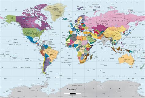 World Map In English Hd High Resolution World Map Continents World S