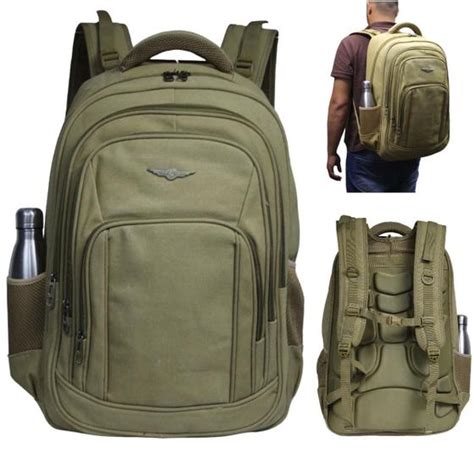 Mochila Masculina Militar Reforçada Camping Grande De Viagem Em Lona
