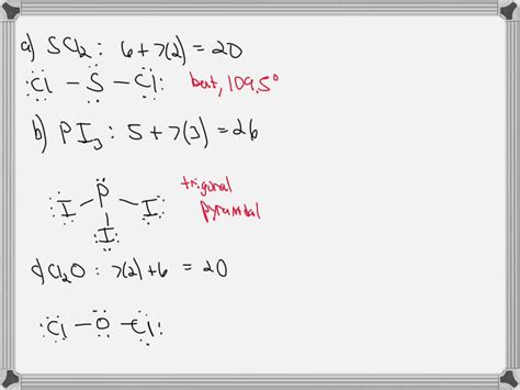 SOLVED Draw A Lewis Structure For Each Of The Following Molecules And