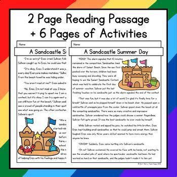 3rd Grade Reading Passage With Comprehension Questions Worksheets