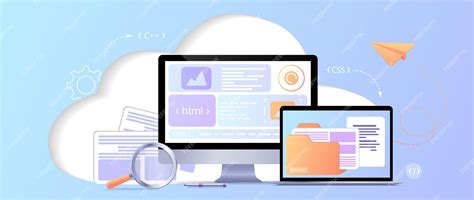 premium vector web development programmer engineering and coding website on augmented reality