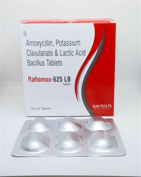 Raflomox Lb Amoxicillin Potassium Clavulanate And Lactic Acid