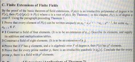 solved c finite extensions of finite fields by the proof of
