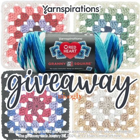 Red Heart All In One Granny Square Yarn Giveaway