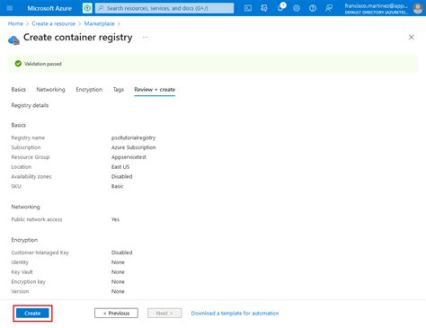 Creating An Azure Container Registry PowerServer 2022 Help