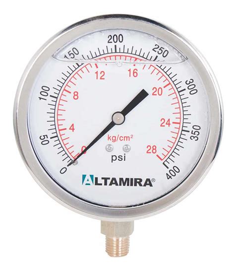 Manómetro De Glicerina 0 400psi Carátula De 4 Conexión 1 4 Envío gratis