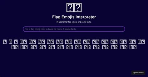 Neogcamp Flag Emoji Interpreter Codesandbox