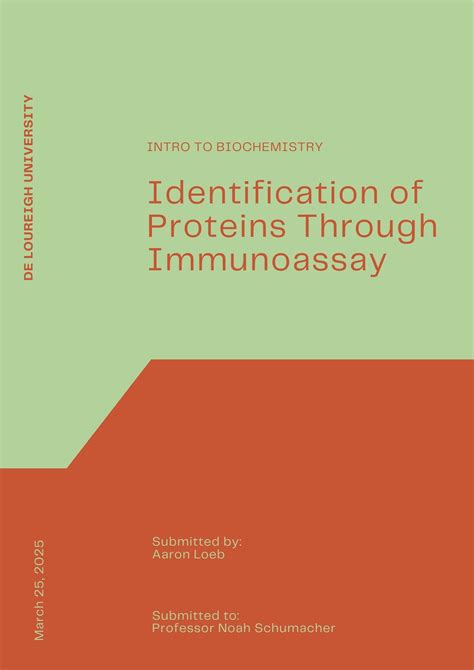 Free Lab Report Cover Page Templates To Edit And Print Off