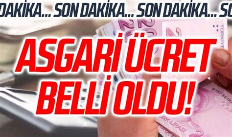 SON DAKİKA 2023 asgari ücret zammı belli oldu Yeni asgari ücret 8 bin