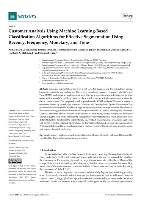 pdf customer analysis using machine learning based classification algorithms for effective