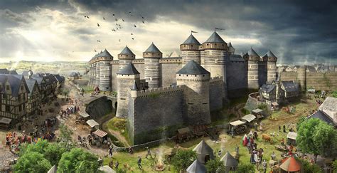Affiche du château d Angers au Moyen Âge Thomas Sauvage