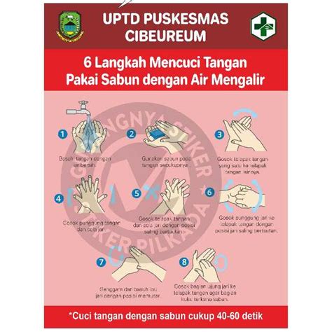 Jual STIKER VINYL CUCI TANGAN PAKAI SABUN HANDRUB HANDSANITIZER