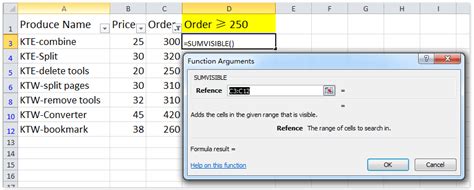 How To Sum Only Filtered Or Visible Cells In Excel