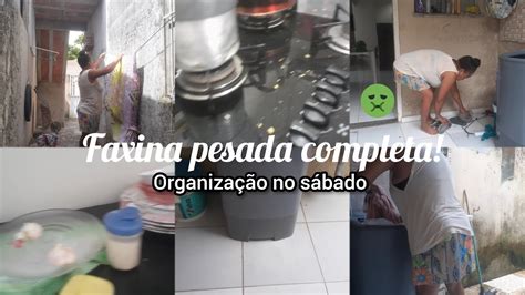 VLOG CHEGA CANSEI FAXINA PESADA COMPLETA MUITA ROUPA SUJA FAXINA NA