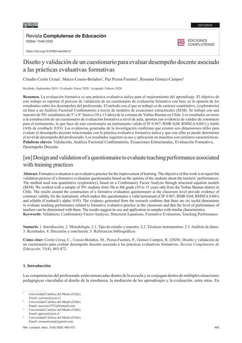 PDF Diseño y validación de un cuestionario para evaluar DOKUMEN TIPS
