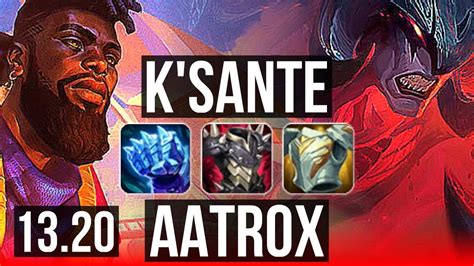 K SANTE Vs AATROX TOP 9 1 10 Legendary 400 Games KR Diamond