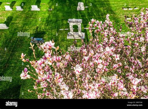 Aerial View Of A Cemetery In Indiana Stock Photo Alamy