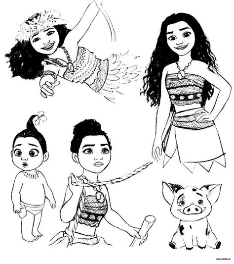 Coloriage Vaiana Télécharger et Imprimer gratuitement Coloriage