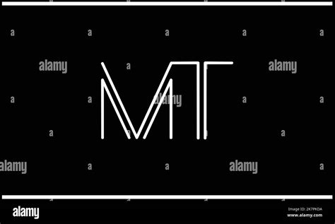 MT TM Abstract Letters Logo Design Stock Vector Image Art Alamy
