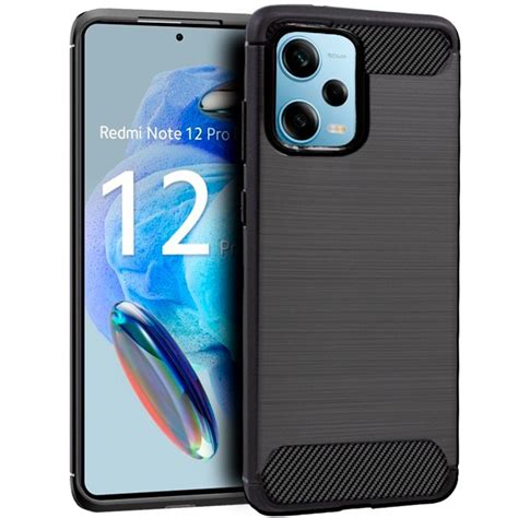 Capa De Carbono Preta Legal Para Xiaomi Redmi Note 12 Pro 5G