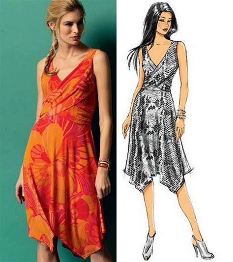 Butterick Sewing Pattern Misses Wrap Dress With Plus Size Full Figure