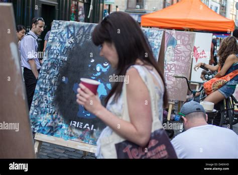 Street Art Night Market Temple Bar Dublin Ireland 11th Of July