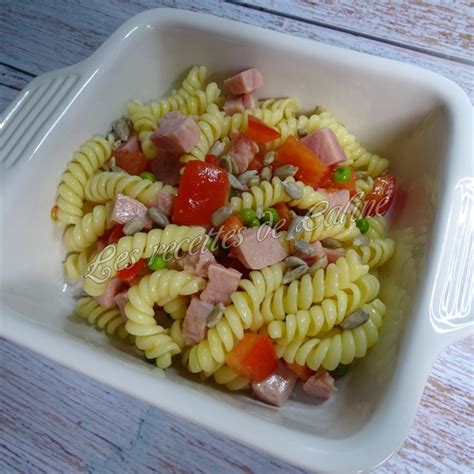 Salade de pâtes au jambon LES RECETTES DE CALINE