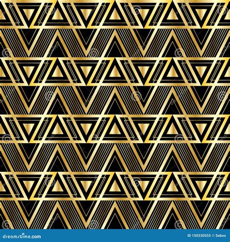 Teste Padr O Dourado Geom Trico Sem Emenda De Art Deco Contexto Da