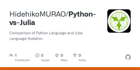 github hidehikomurao python vs julia comparison of python language and julia language notation