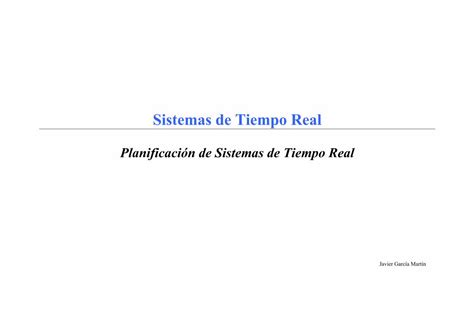 pdf planificación de sistemas de tiempo real ocw upmocw upm es material de clase transp