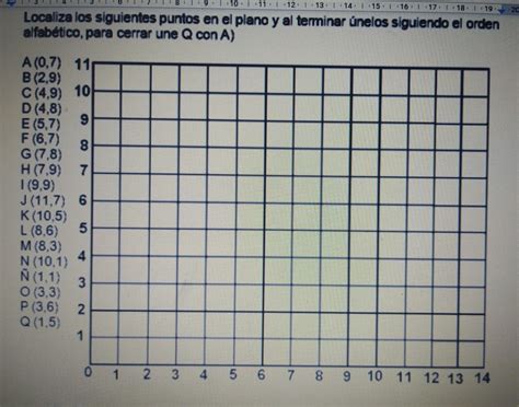 1 Localiza Los Siguientes Puntos En El Plano Y Al Terminar Unelos