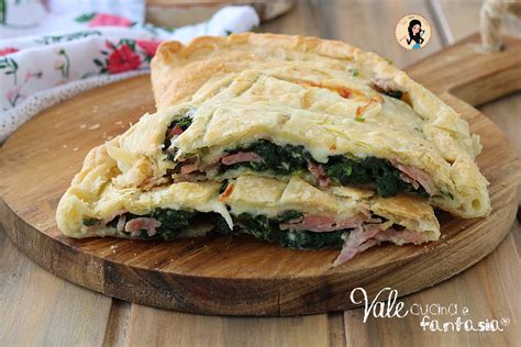 CALZONE DI SFOGLIA SPINACI E PROSCIUTTO RICETTA FACILE