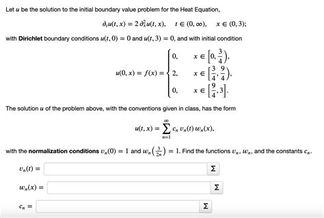 solved let u be the solution to the initial boundary value