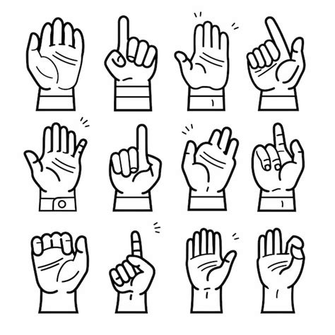Premium Vector Hand Gestures Line Iconshandshake Clapping