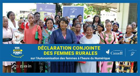 Déclaration conjointe des réseaux des femmes rurales Voix et