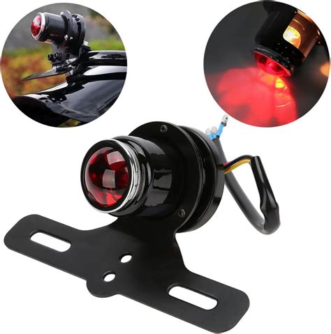 ECLEAR Motorrad Rücklicht LED Blinker Kennzeichenbeleuchtung 3in1 mit