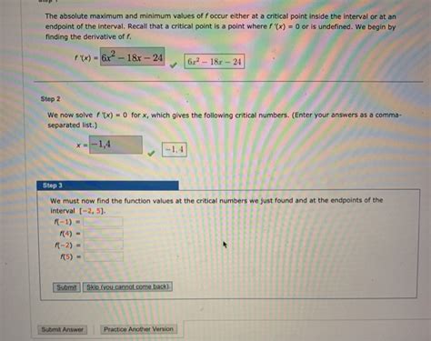 solved the absolute maximum and minimum values of f occur
