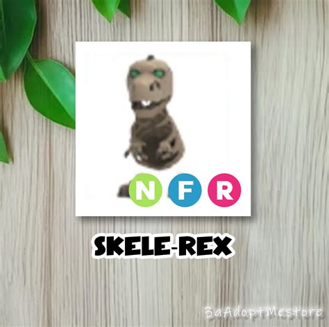 Neon Fly Ride Skele Rex NFR Skele Rex Roblox Adopt Me Pets Etsy