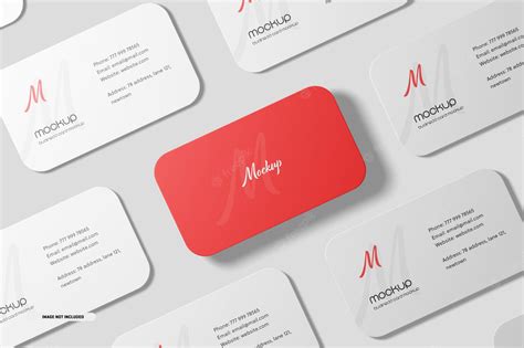 Round Corner Business Card Mockup Stokverse