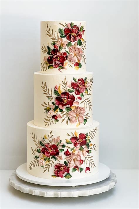 Wedding Cake Fondant Flowers Floral Wedding Cake Wedding Cake Photos