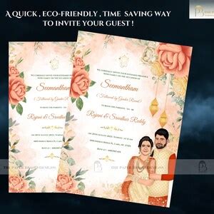 Indian Baby Shower Phone Invite Valaikappu Godh Bharai Etsy