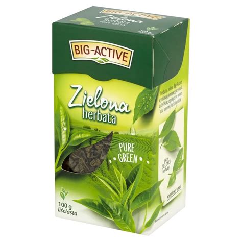 Big Active Zielona herbata Pure Green liściasta 100 g Zakupy online z