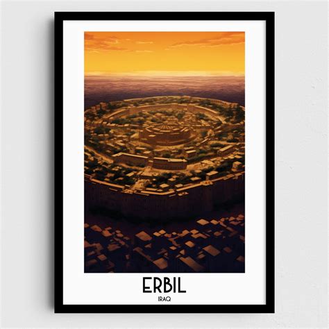 Erbil Travel Wall Art Iraq Painting Gifts Middle East Home Decor