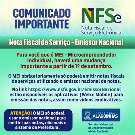 Prefeitura alerta MEIs sobre mudança na emissão de notas fiscais de