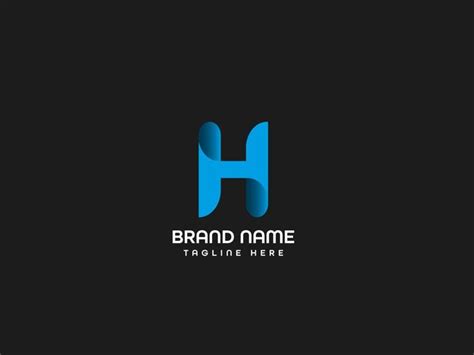 H Logotipo De Letra Moderna Vector Premium