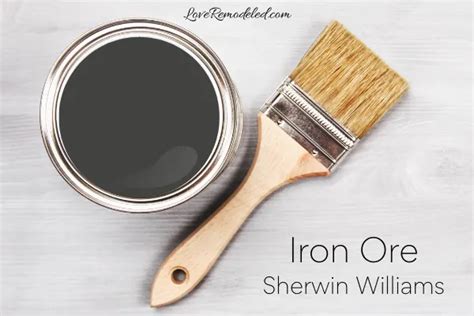 Sherwin William Iron Ore A Soft Black Paint Color Love Remodeled
