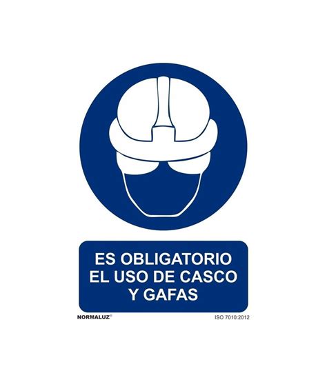 Señal de obligación Es Obligatorio El Uso de Casco y Gafas SEKURECO