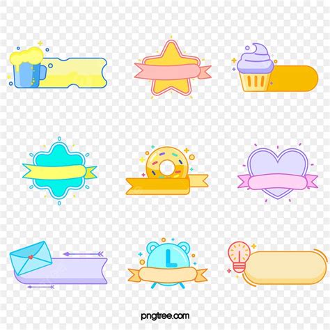 Different Colored Ribbons And Badges On A White Background