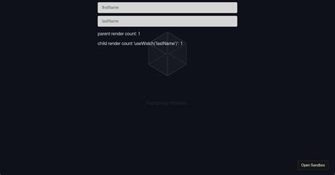 React Hook Form V Usewatch Forked Codesandbox